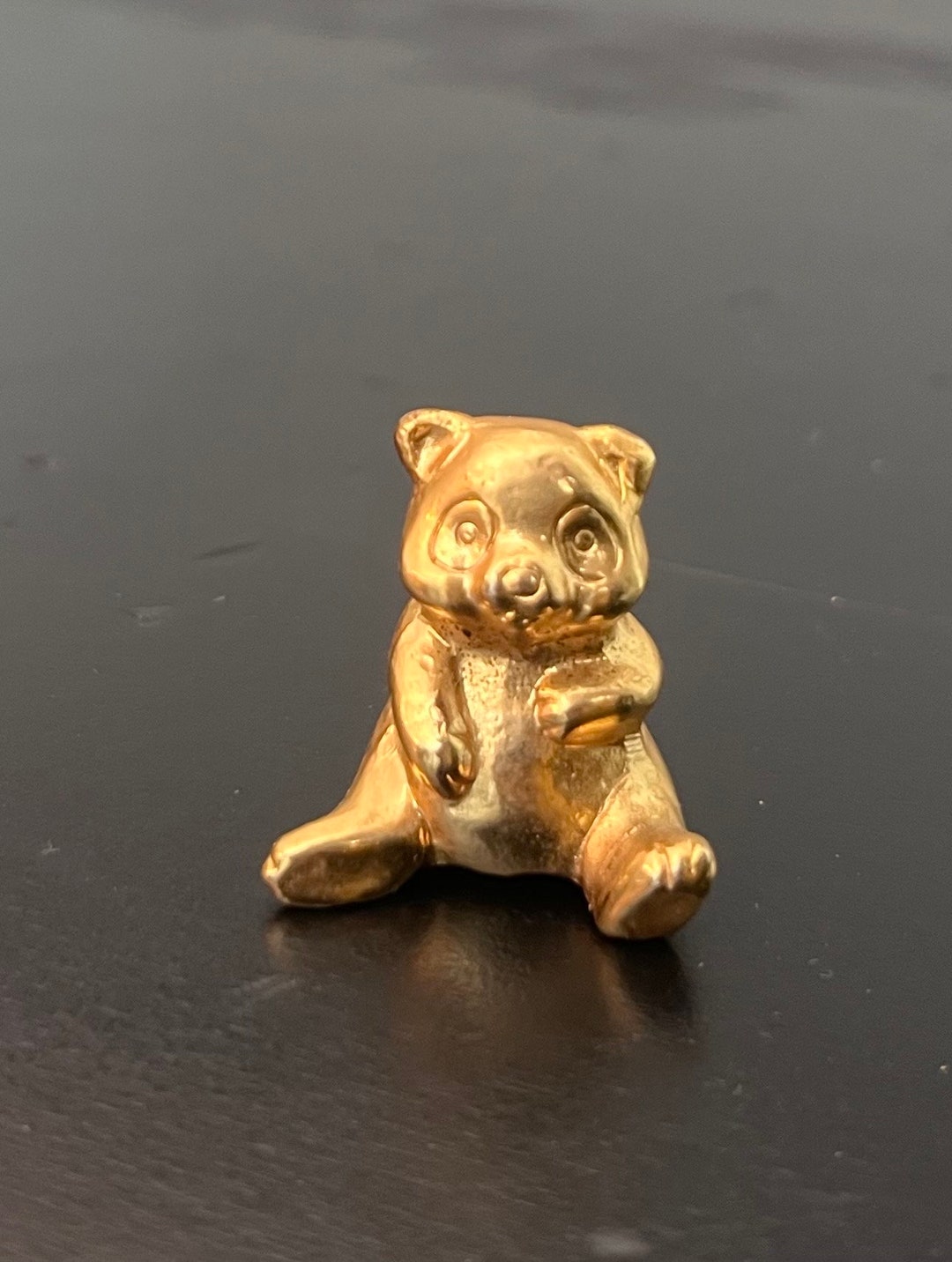 Vintage Metal Teddy Bear Miniature - 1 Inches Tall - Brass - Small ...