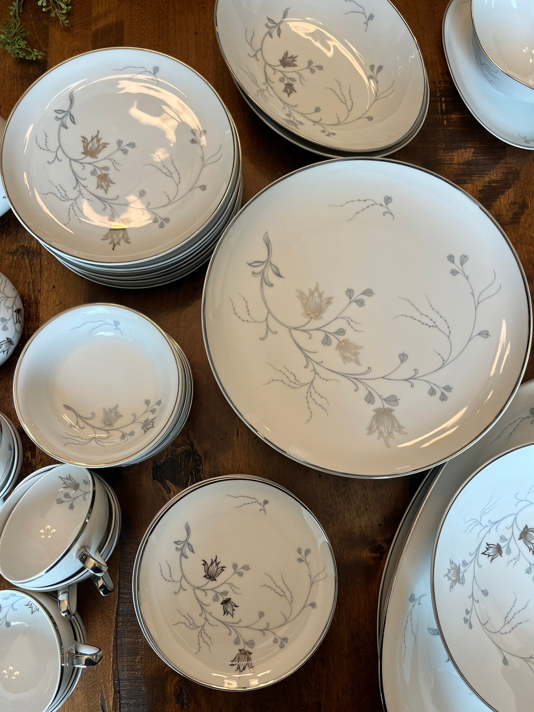 Eschenbach Bavaria Baronet Fine China Dishes in Silver Arbor - Etsy