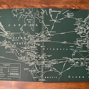 Rand Mcnally World Atlas Readers Edition by O.J. Rhode 1942 Leather ...