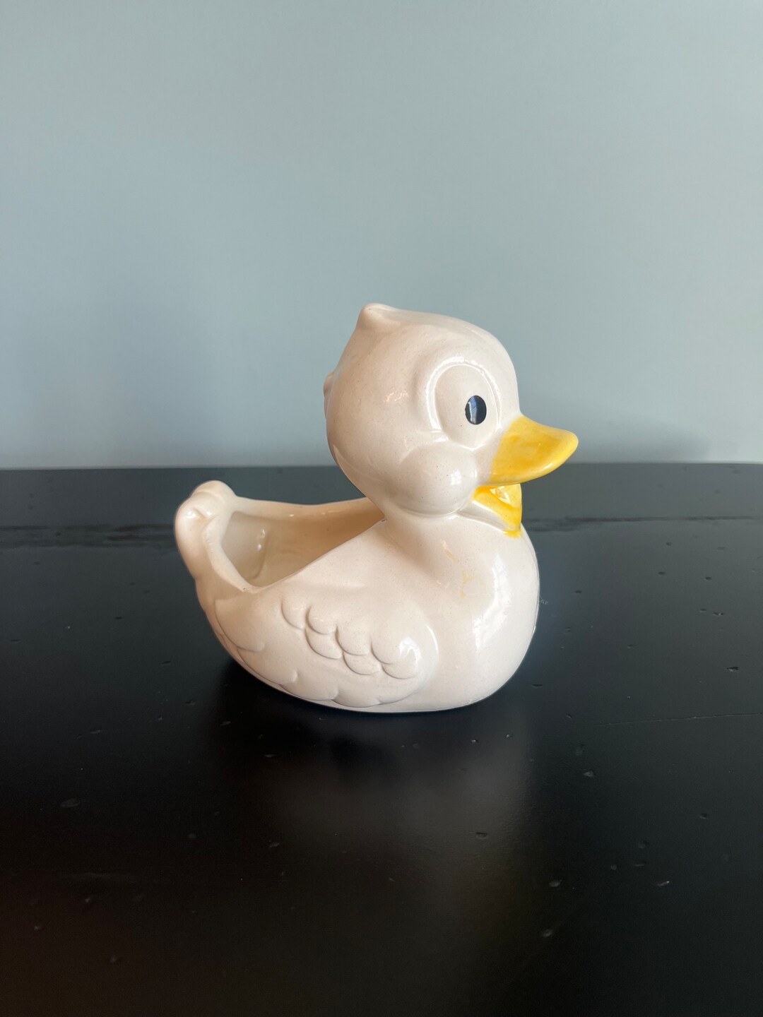 Vintage Shawnee Pottery MCM White Duck Planter / Trinket Dish / Mid ...