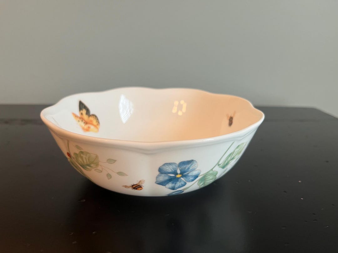 Lenox Butterfly Meadow Porcelain All Purpose Bowl - 6 1/4 Inches ...