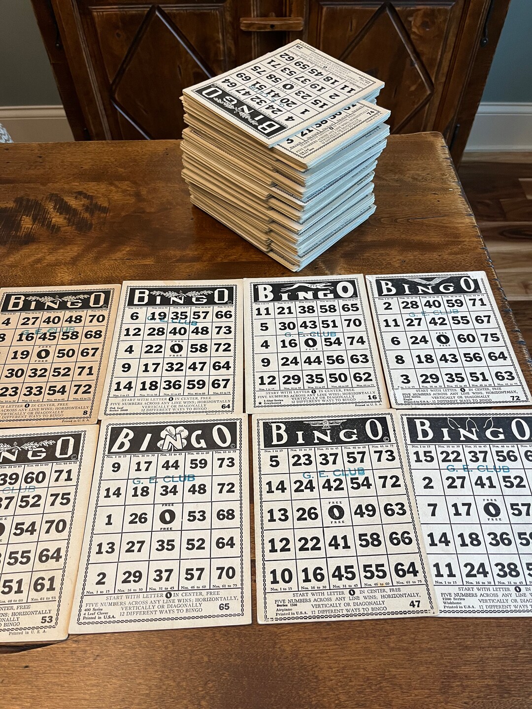 Set of 20 Vintage Bingo Cards Stamped GE Club Mid Century - Etsy