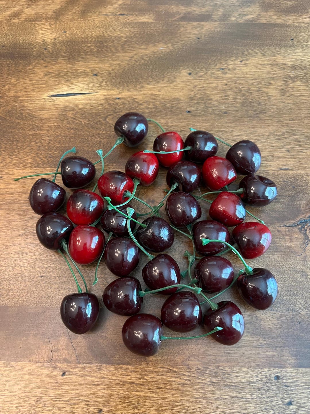 Set of 28 Plastics Cherries - Fruit Decor - Fake Fruit - Nice Color! - Etsy