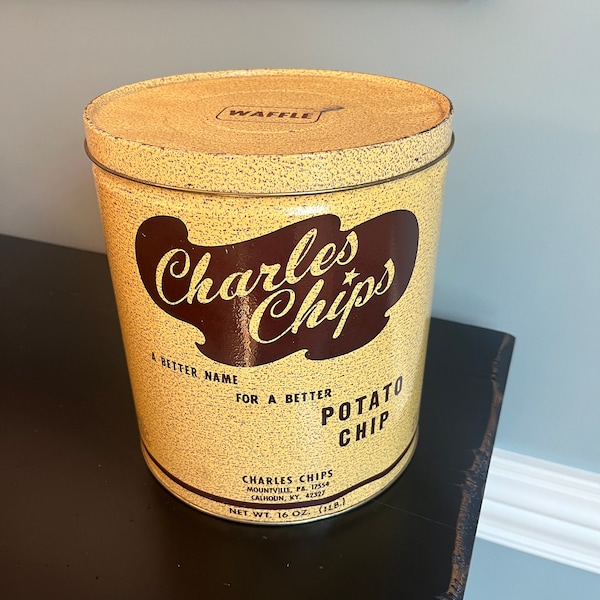 Potato Chip Tin - Etsy