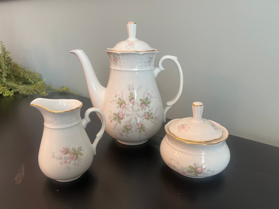 Vintage Teapot, Creamer / Pitcher, and Lidded Sugar Jar TK Thun ...