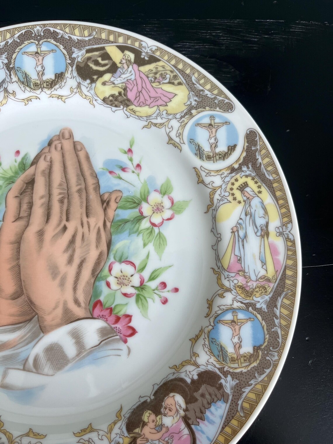 Vintage Artmark - Stages of Christ - Praying Hands - Christian Plate ...