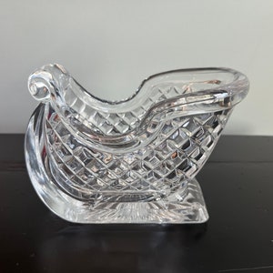 Vintage Lead Crystal Clear Glass Diamond Cut Heavy Sleigh - Flower Vase ...