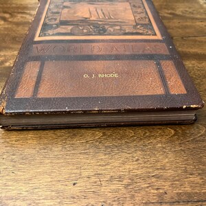 Rand Mcnally World Atlas Readers Edition by O.J. Rhode 1942 Leather ...