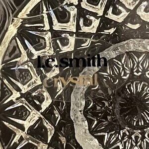 Vintage L.E. Smith Imperial Deep Crystal Glass Bowl, Star Pattern ...