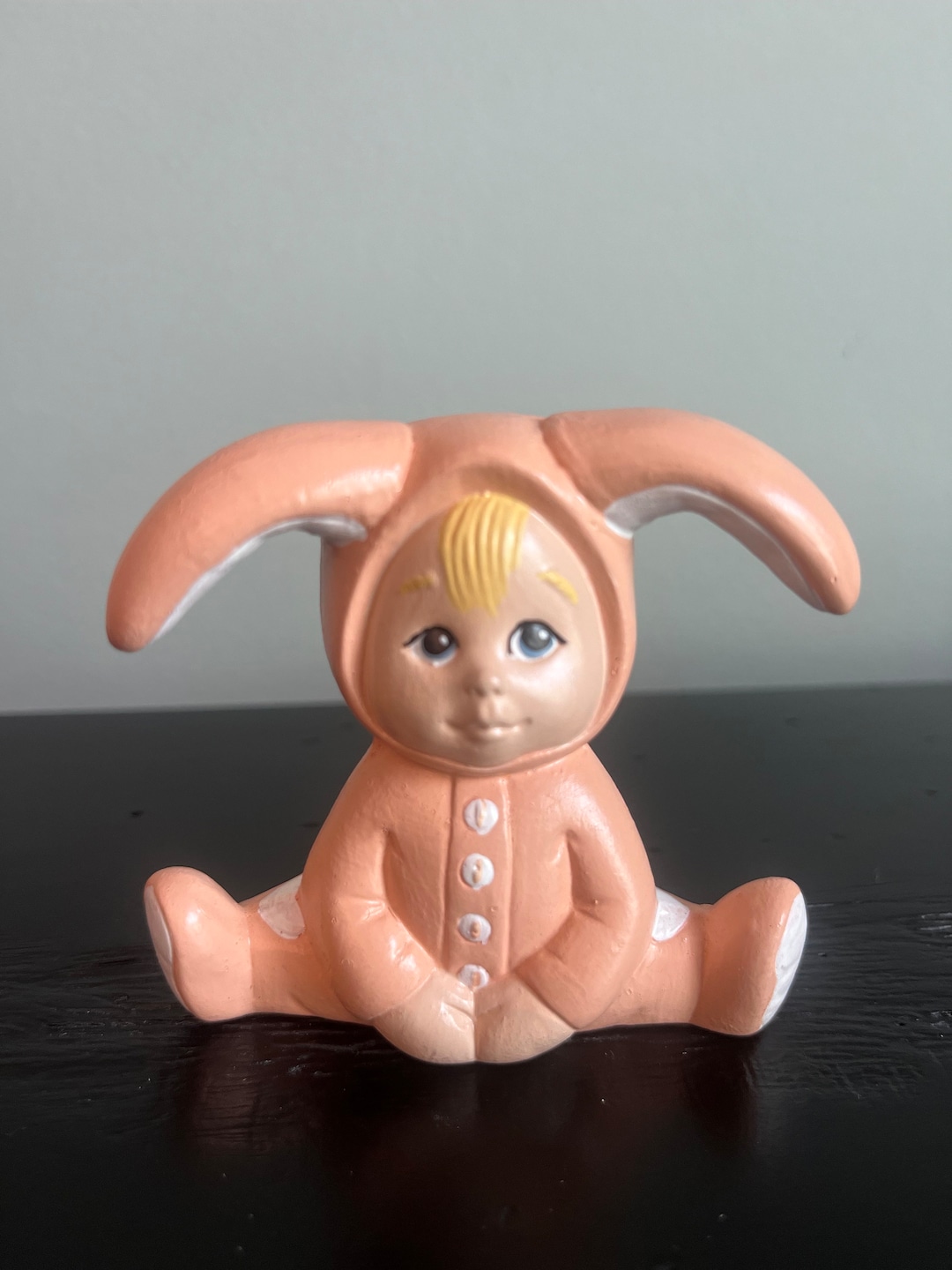 Vintage Ceramic Dona Sweet Tot Kid in Bunny PJ'S Costume Easter Nursery ...