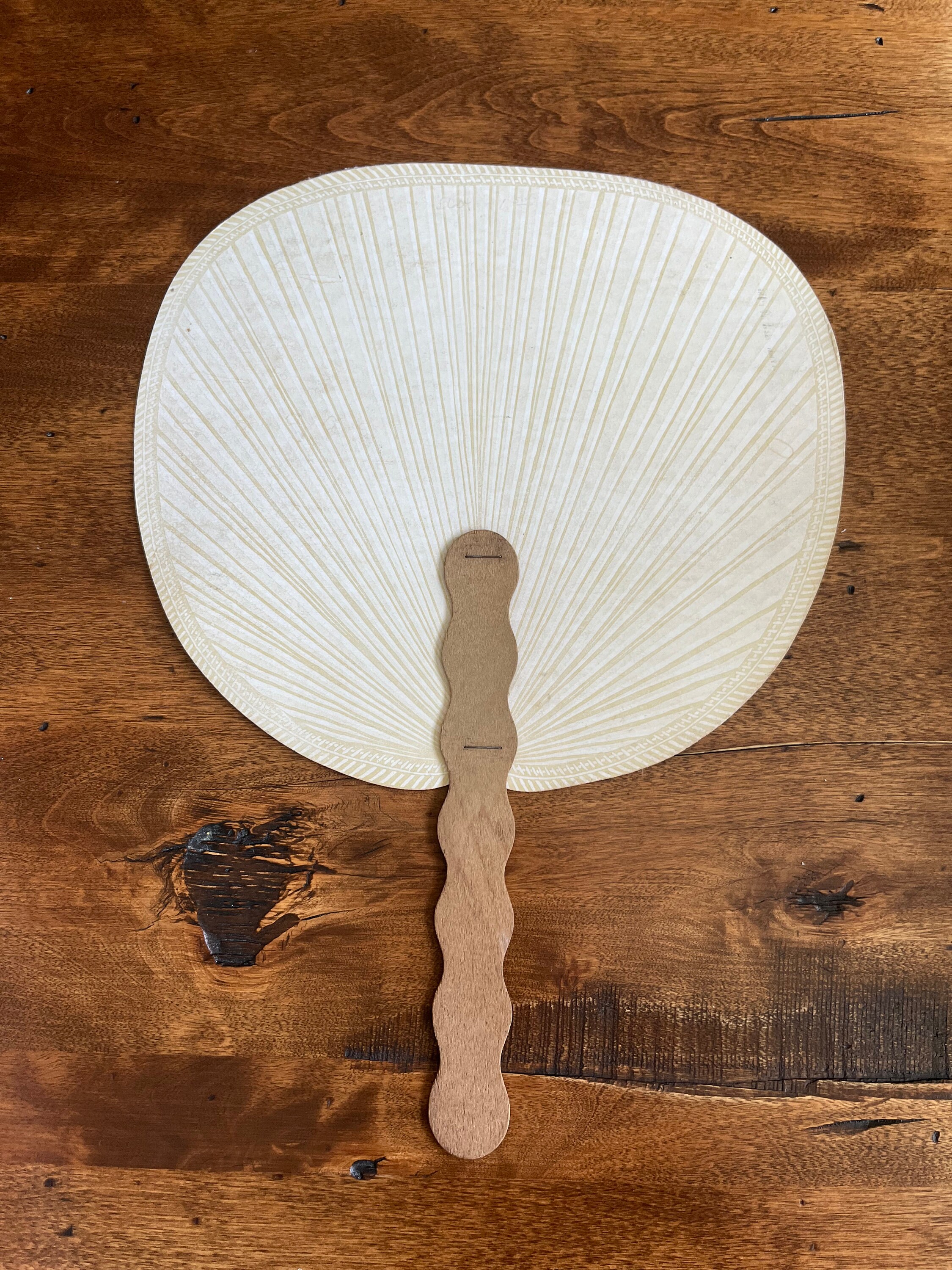 Vintage Hand Fan / Funeral Fan - Cardboard / Thin Wood Handle - Lykens ...