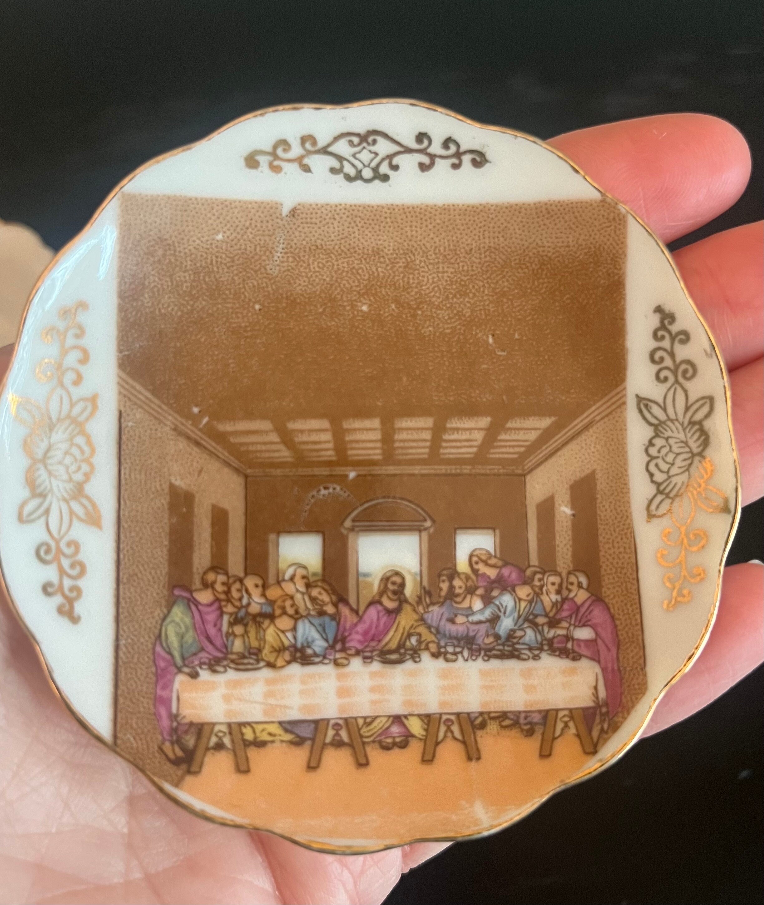 Vintage Brimnco Miniature Religious Tea Cup and Saucers Sets - the Lord ...
