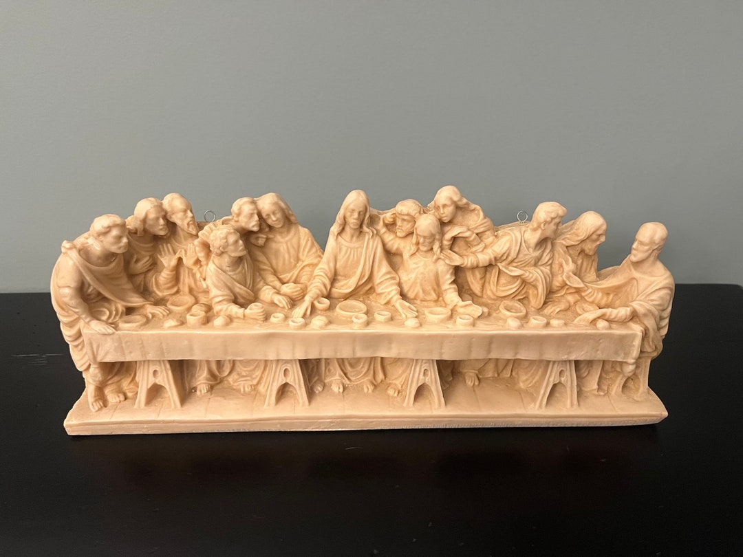 Vintage Religious Figurine - the Last Supper - Jesus & Disciples, Resin ...