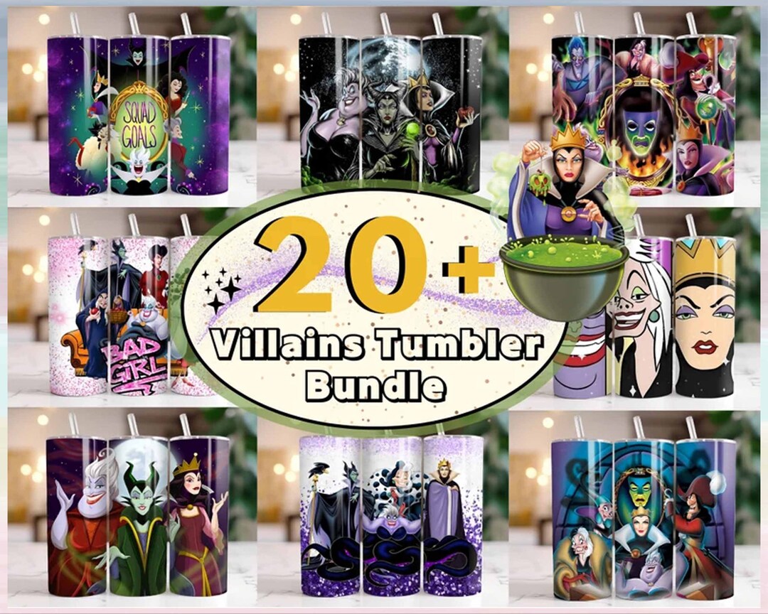 20 Villian Tumbler Wrap, Villains Tumbler Design 20oz Tumblers - Etsy