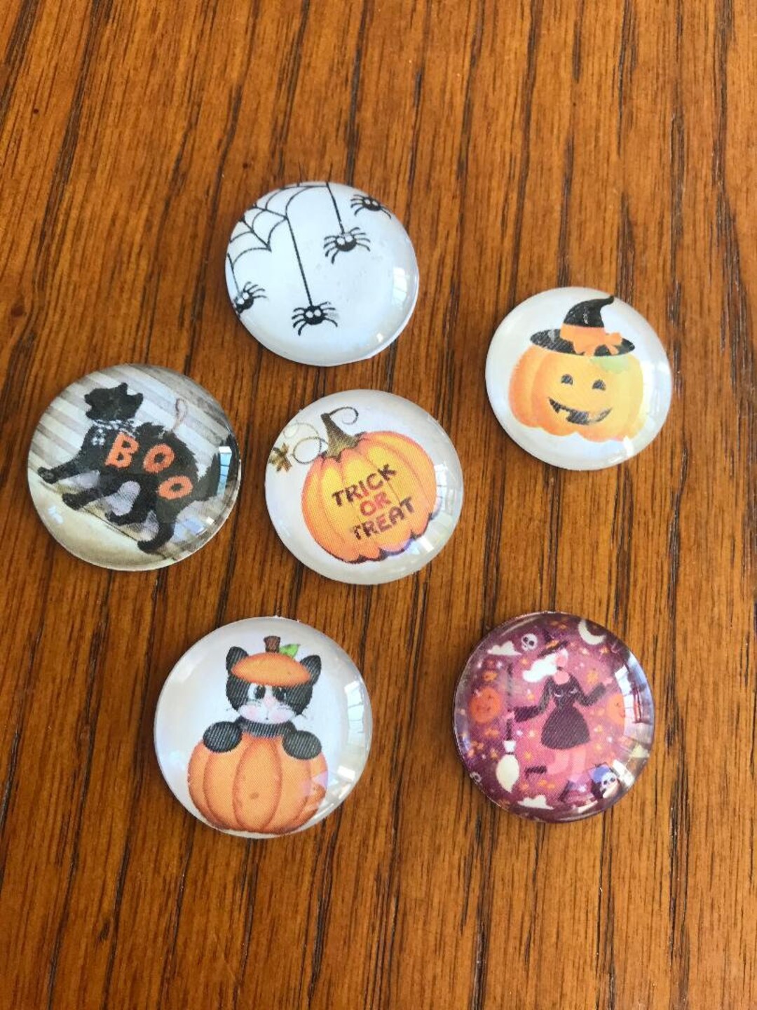 1' Halloween Magnets, Fall Magnets, Handmade Magnets. 1' Round Magnets ...