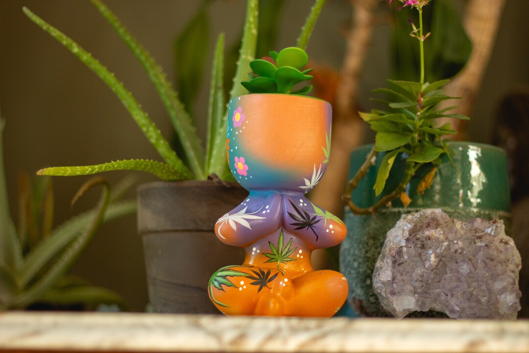 Meditation, Pot Head Planter, Home & Garden Decor, Unique Gift Idea ...