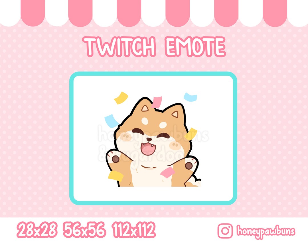 Twitch Emote: Hype. Shiba Inu Subscriber Emoji for Live Streaming ...