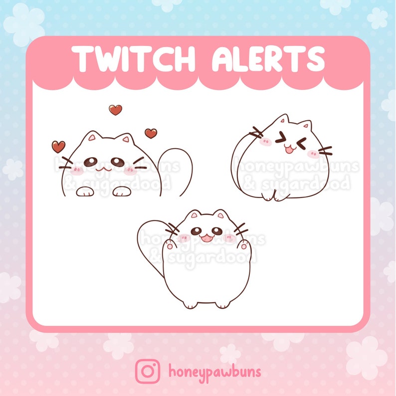 Conjunto de alertas animadas de Twitch para gatos GIF de alerta de ...