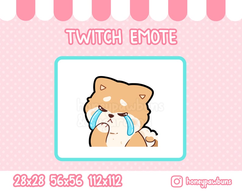 Twitch Emote: Cry. Shiba Inu Subscriber Emoji for Live - Etsy