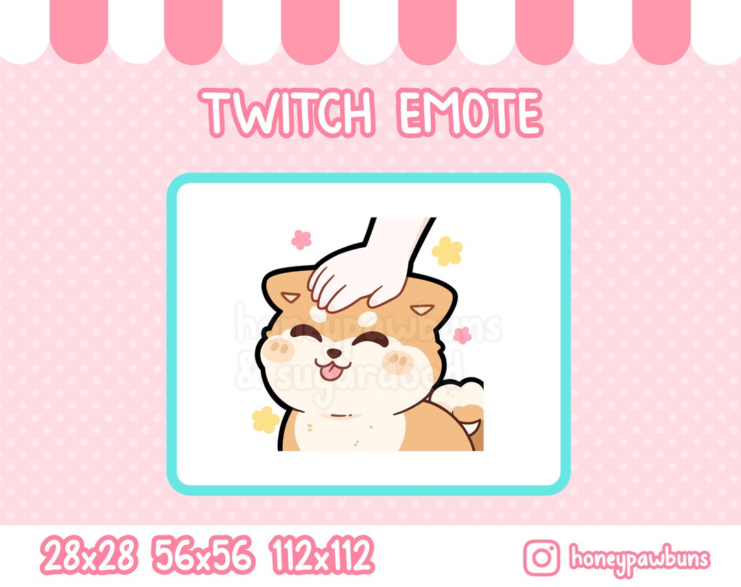 Twitch Emote: Head Pat. Shiba Inu Subscriber Emoji for Live Streaming ...