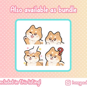 Twitch Emote: Head Pat. Shiba Inu Subscriber Emoji for Live Streaming ...