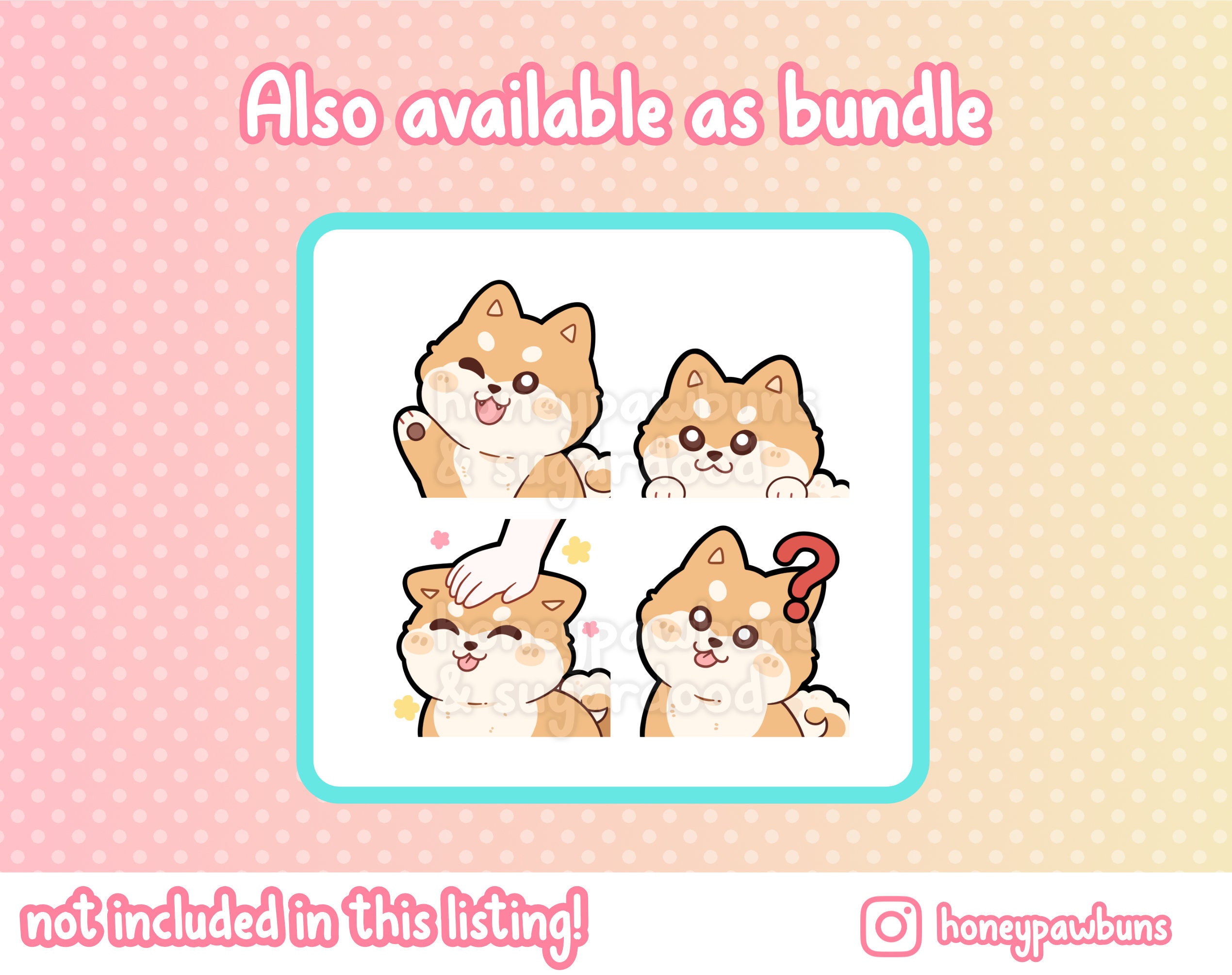 Twitch Emote: Wave. Shiba Inu Subscriber Emoji for Live Streaming ...