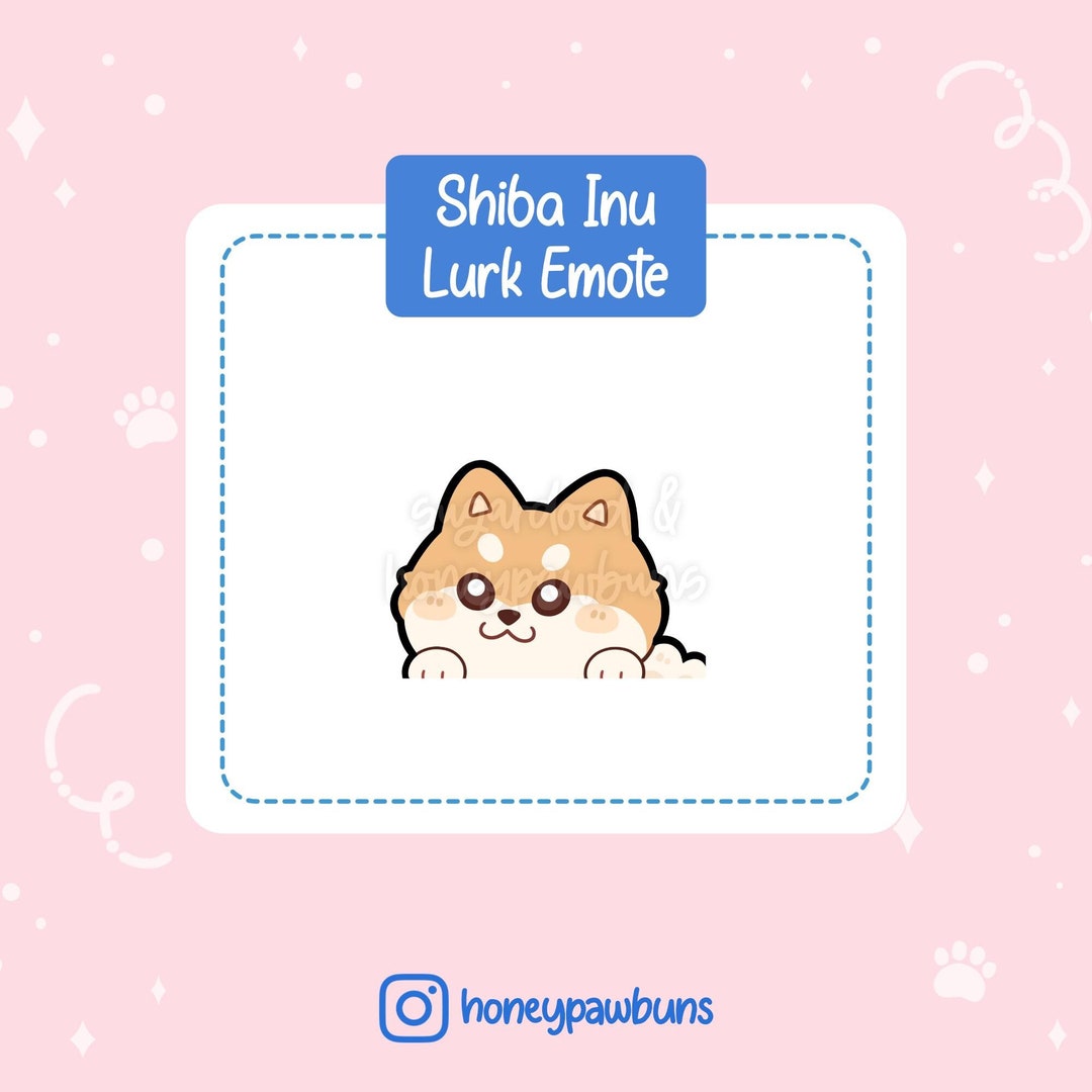 Shiba Inu Lurk Twitch Emote. Lurking Dog Emoji for Twitch Live ...