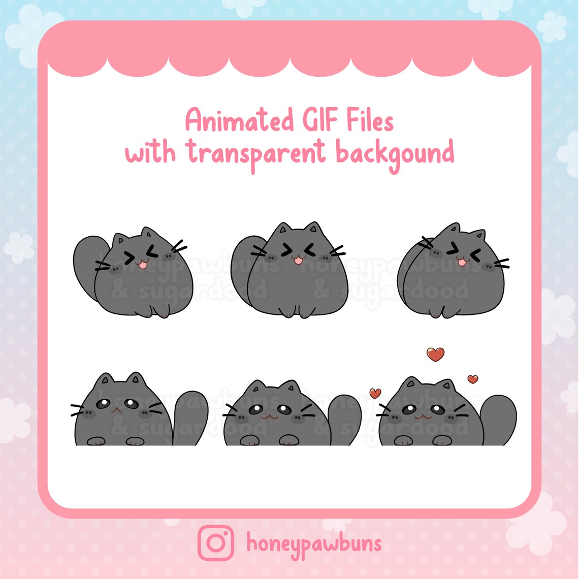 Animated Twitch Alerts Set | Cute Chunky Black Cat Live Stream Alert ...