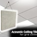 White Fiberglass Acoustic Ceiling Tiles, Sound Absorption (2x2 or 2x4 ...