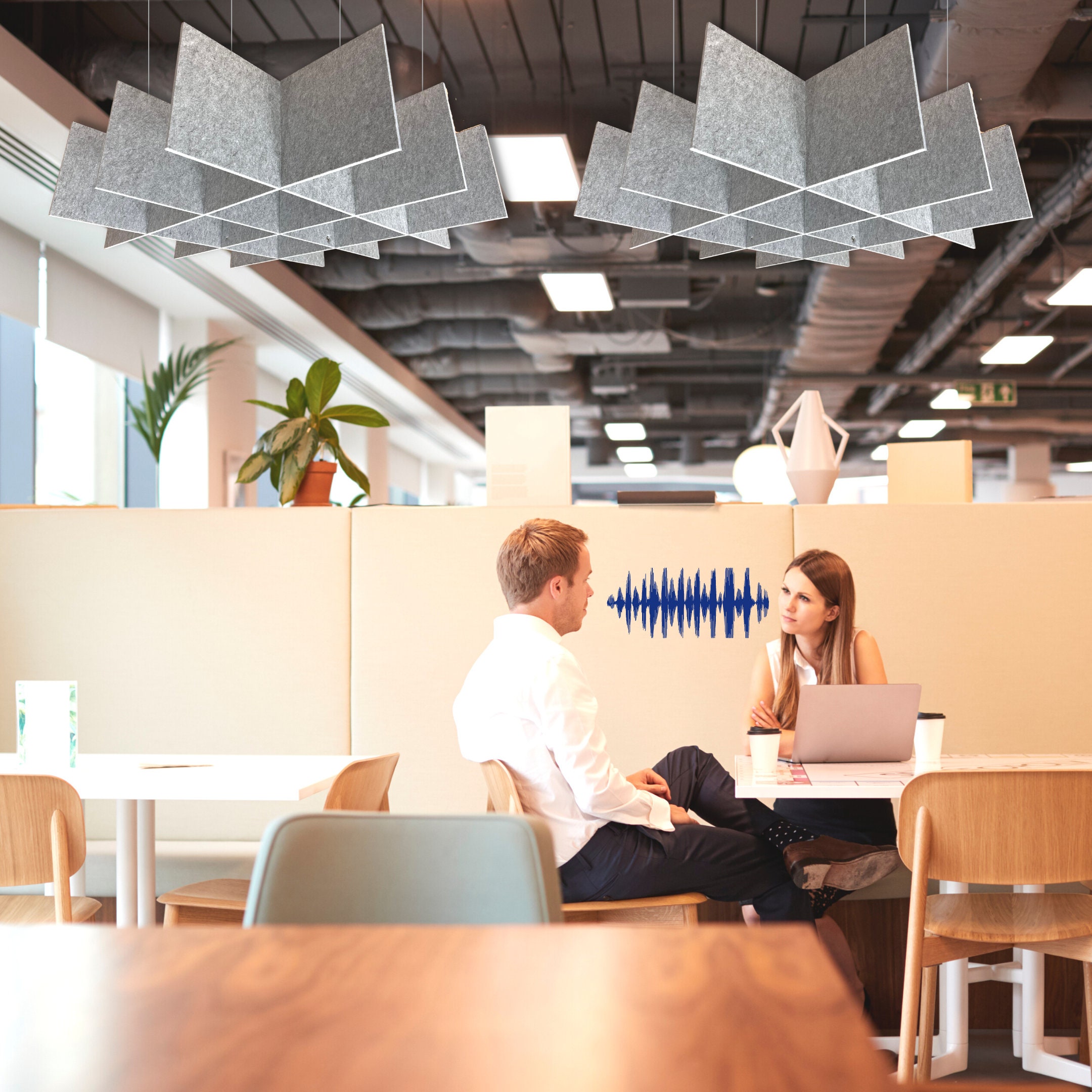 Silentfiber™ Waffle Baffle, Ceiling Suspended Polyester Baffle for ...