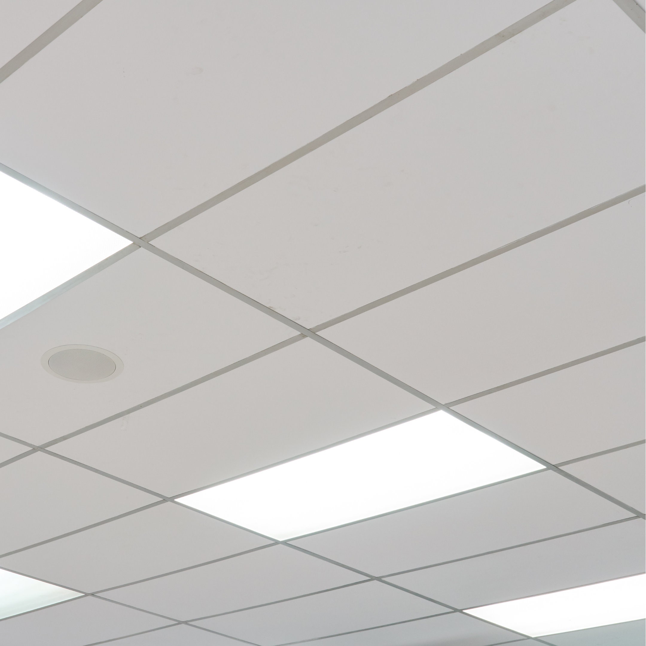 White Fiberglass Acoustic Ceiling Tiles, Sound Absorption (2x2 or 2x4 ...