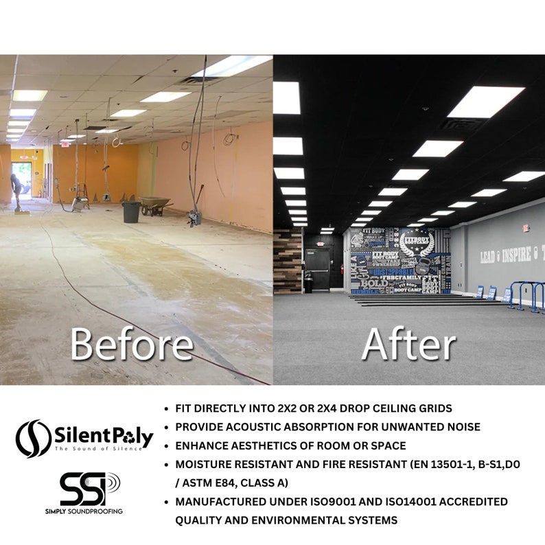 Silentpoly™ Acoustic Ceiling Tiles NEW Decorative Polyester Tiles for ...