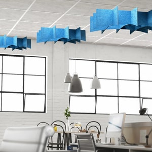 Silentfiber™ Concave Waffle Baffle, Ceiling Suspended Polyester Baffle ...