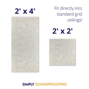 Silentceiling™ White Acoustic Ceiling Tiles (2x2 or 2x4) Sound ...