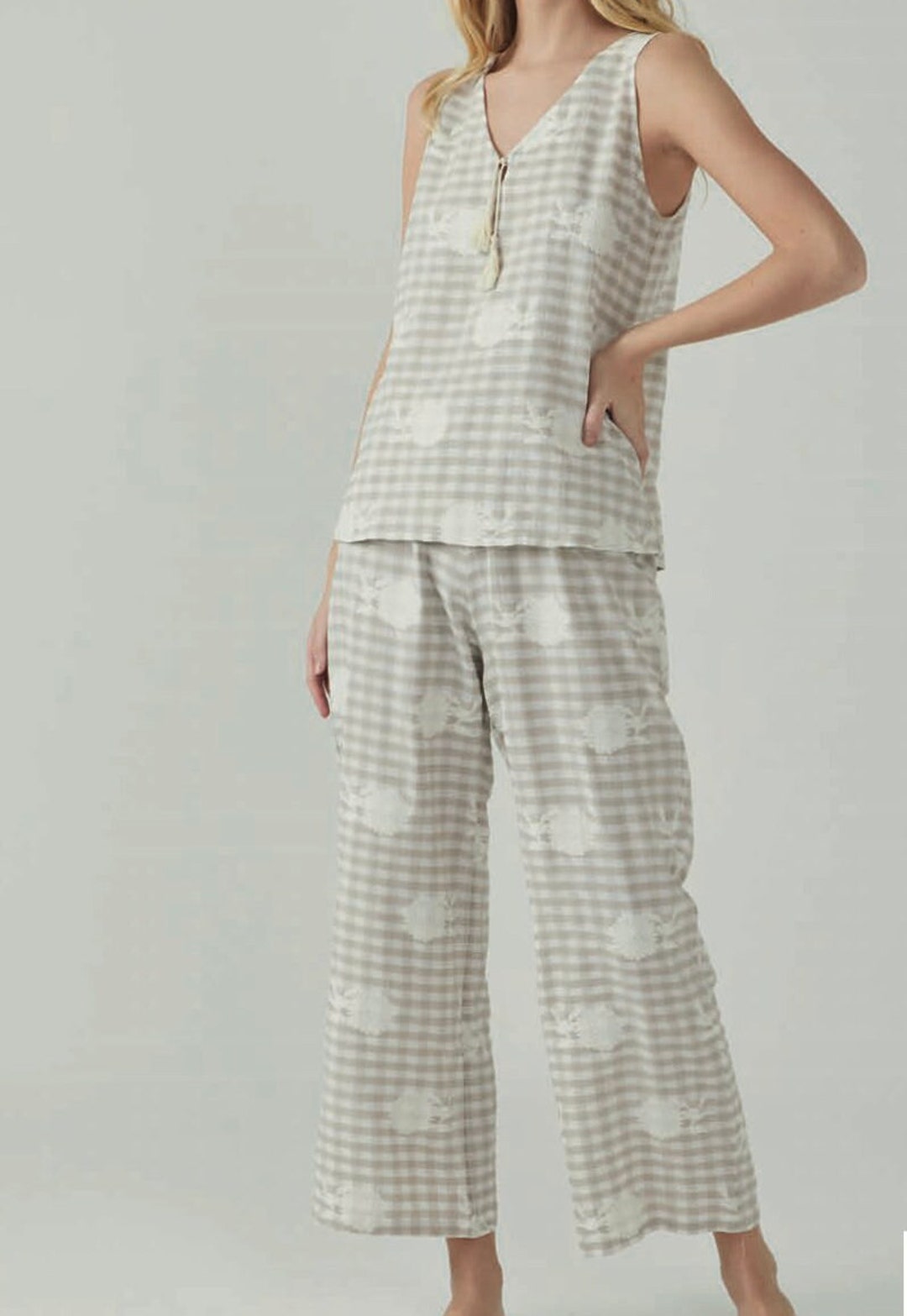 Floral Viscose Loungewear: Soft Sleepwear Women Preppy Pajamas ...