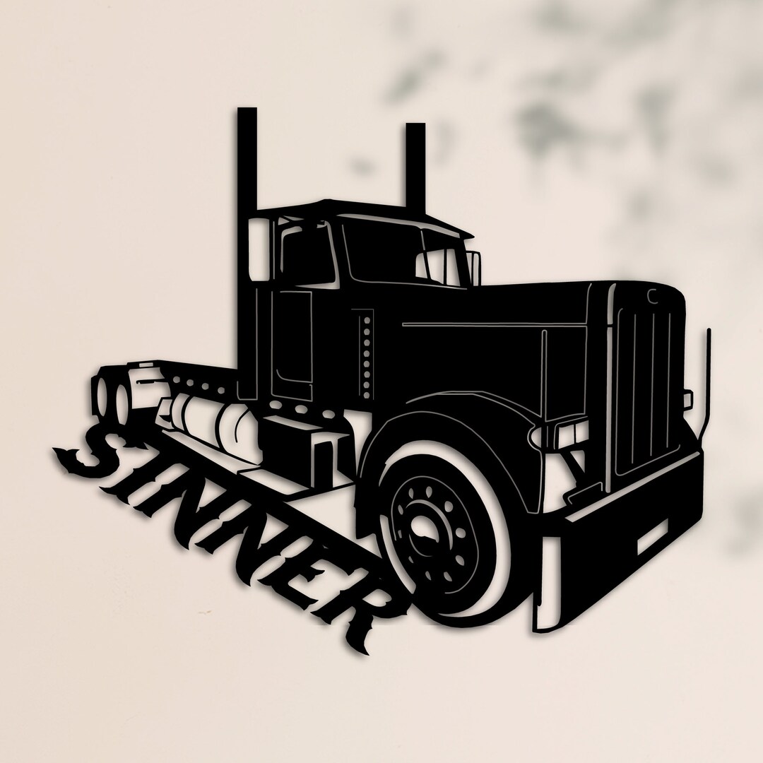 Custom Semi Truck Sign, Semi Truck Sign, Truck Sign, Custom Metal Sign ...