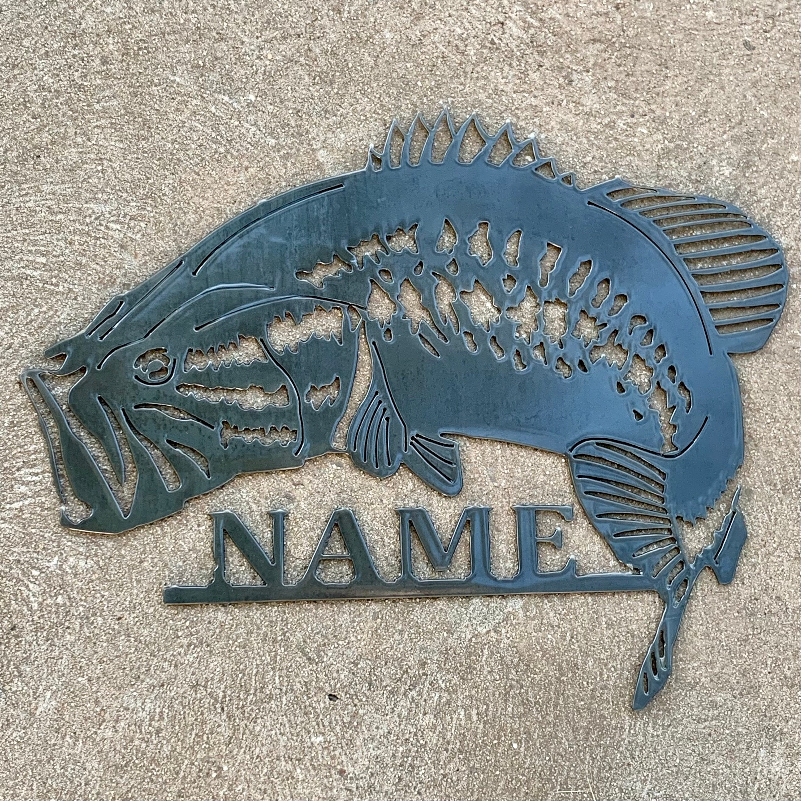 Bass Sign, Custom Metal Sign, Personalized Metal Sign, Metal Signs ...
