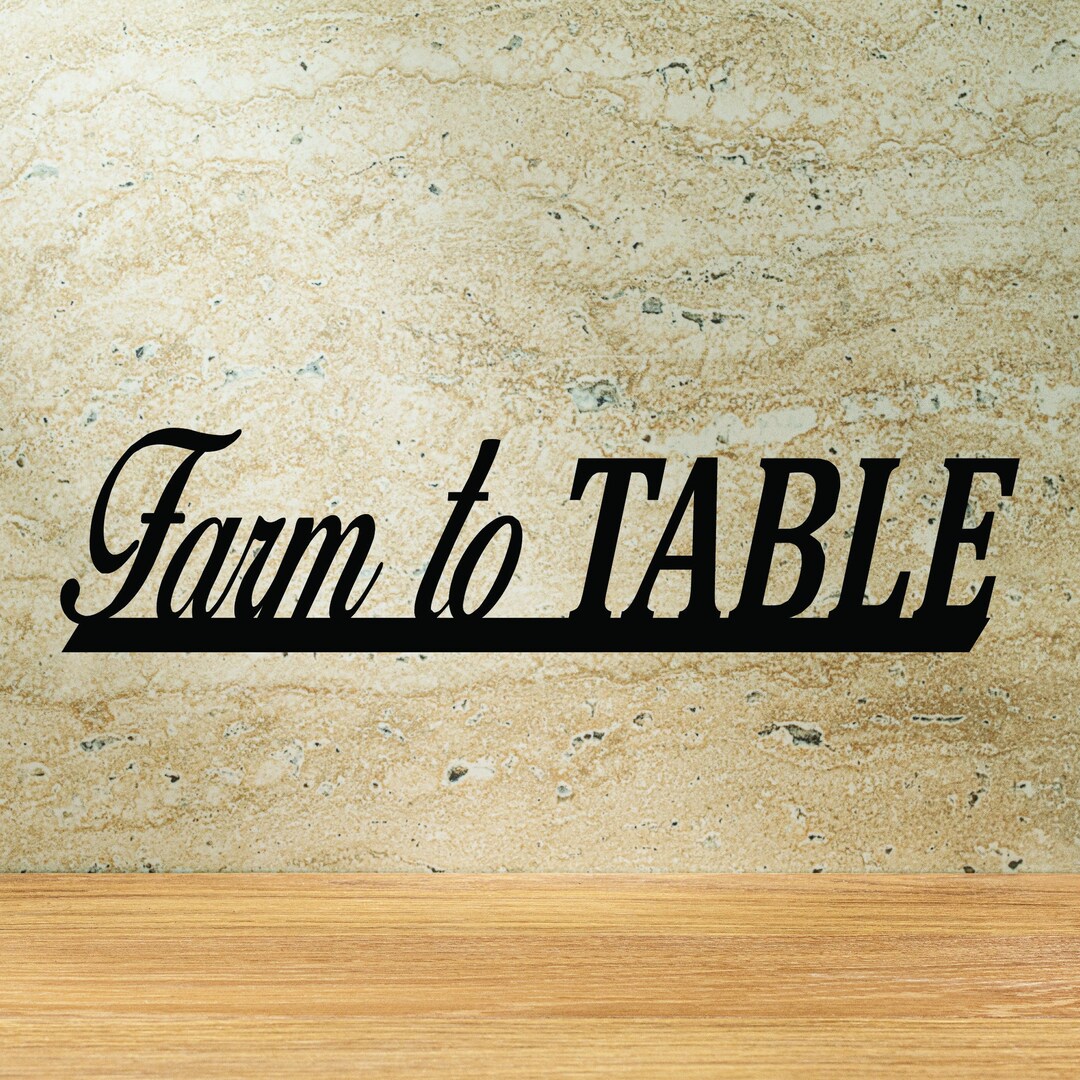 Farm to Table Metal Sign, Farm to Table, Country Kitchen, Kitchen Sign ...