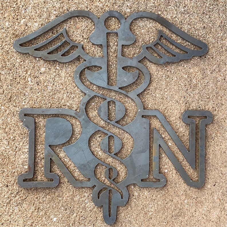 RN Sign, Metal RN Wall Sign, Nurse Sign - Etsy