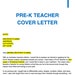 COVER LETTER Pre-k Teacher Cover Letter Editable Cover Letter for Pre K ...