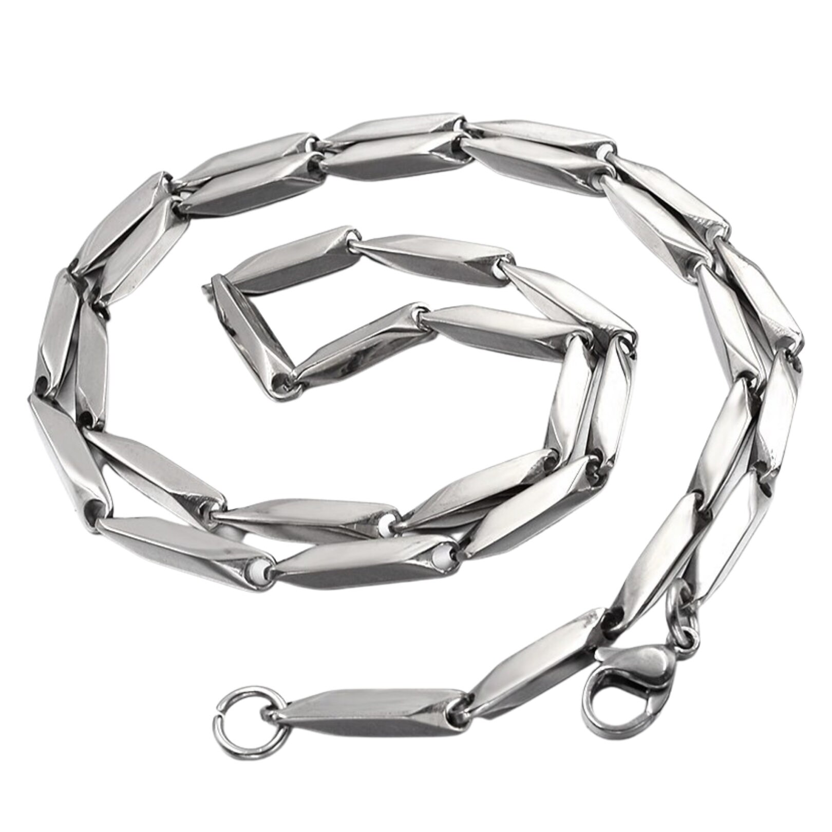 Stainless Steel Silver Arrow Bullet Chain Bracelet Necklace - Etsy