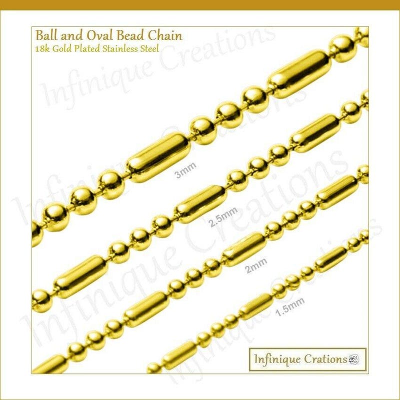 Ball Chain Gold Plated - Etsy