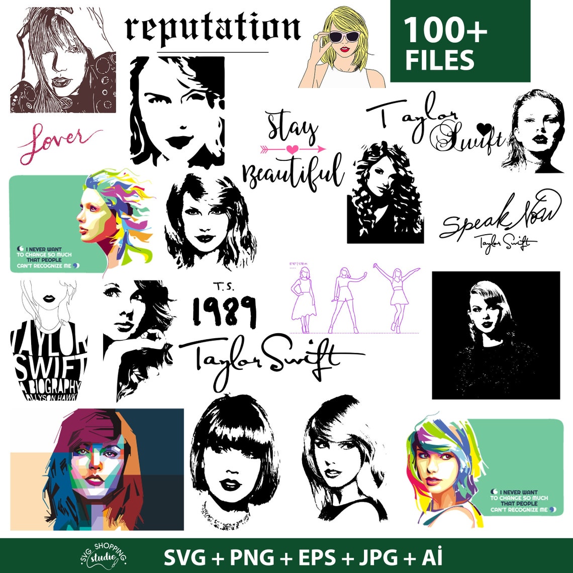Taylor Swift Silhouette Svg Designs Taylor Swift Design | Etsy Taylor Swift Silhouette Svg Designs Taylor Swift Design | Etsy