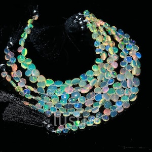 Ethiopian Opal Smooth Pear Shape Bead Ethiopia Welo Opal Beads 100% Natural Fire Opal Bead ...