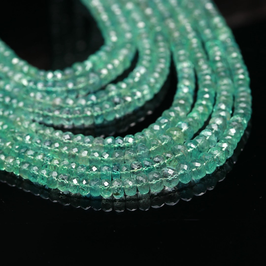 Zambian Emerald Necklace Multi layer AAA Faceted Rondelle Emerald ...