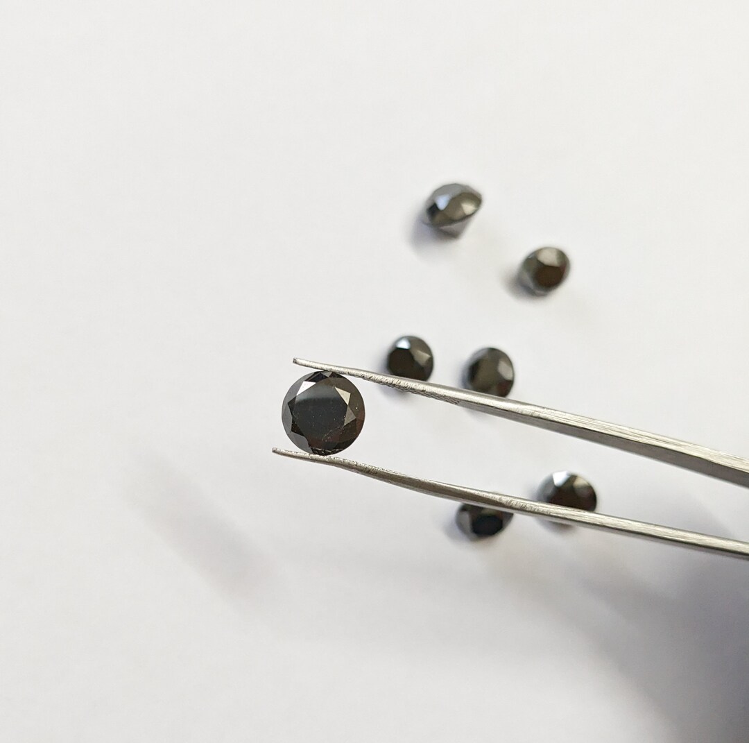 Salt and Pepper Round Double Rose Cut Diamond 100% Natural 2.5 4 Mm ...