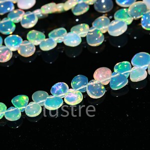 Ethiopian Opal Smooth Pear Shape Bead Ethiopia Welo Opal Beads 100% Natural Fire Opal Bead ...