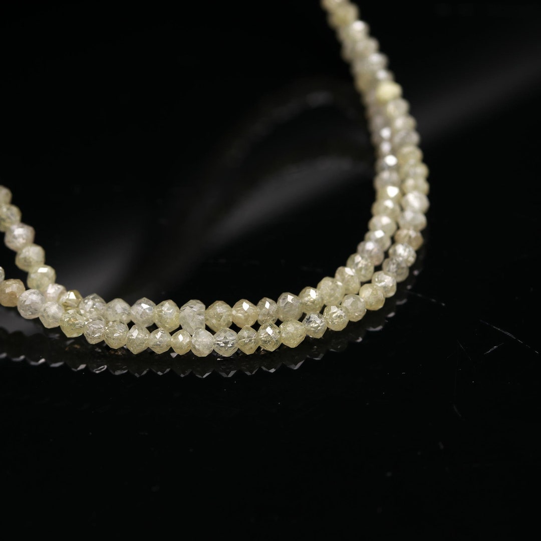Faceted Yellow Diamond Rondelle Bead Strand: 15.5 Carats, 15 Inch - Etsy