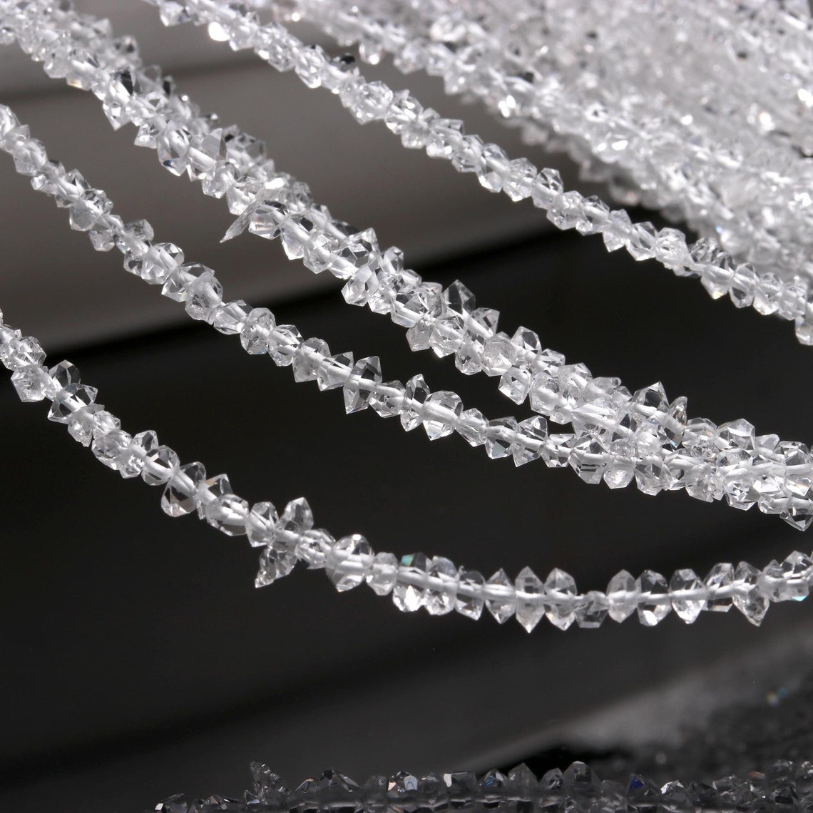 AAA Clear White Herkimer Diamond Crystal Beads Natural Raw - Etsy