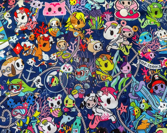 Japanese Cartoon Tokidoki Unicorns Fabric/ Polyester Knit Fabric ...